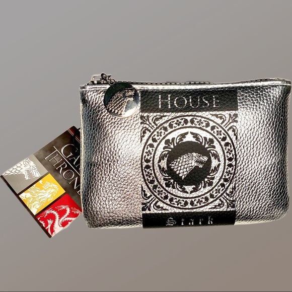 Bags | Game Of Thrones Silver Faux Leather Stark Bag Case | Poshmark
